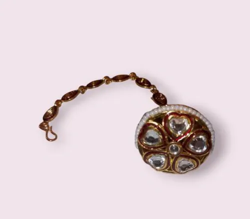 Buy Oviya Big Size Borla Big Maang Tikka for Devi Maa/Radha Rani Idol ...