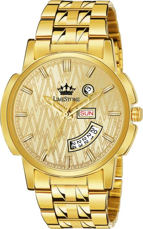 Buy LIMESTONE Analog Gold Dial Gold Strap Watch For Men (LS2894) Online ...