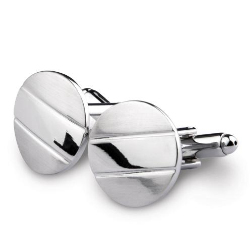 Buy Kavove The Circular Silver Cufflinks Silver Coloured Cufflinks ...
