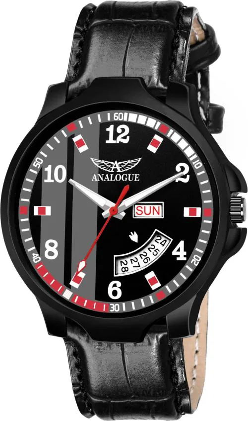 Buy Analogue Analog Black Dial Black Strap Watch For Boys (Anlg-443 ...