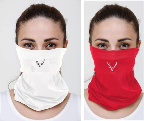 Buy PANTAR White and Red Breathable and Sweat Free Face Mask - Large ...