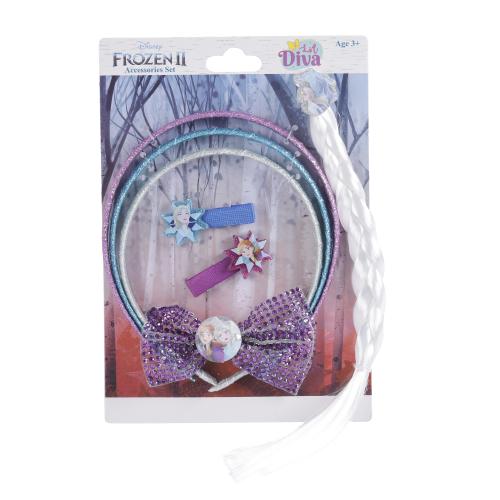 Buy Li'l Diva Disney Frozen II Pack Of 3 Multicoloured Glitter Hair Bands With with Elsa & Anna ...