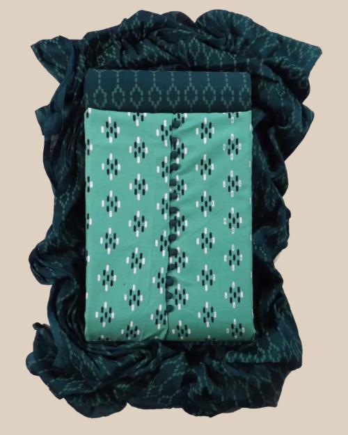 Buy Leeli Peeri Designer Womens Slub Cotton Salwar Suit Dress Material ...