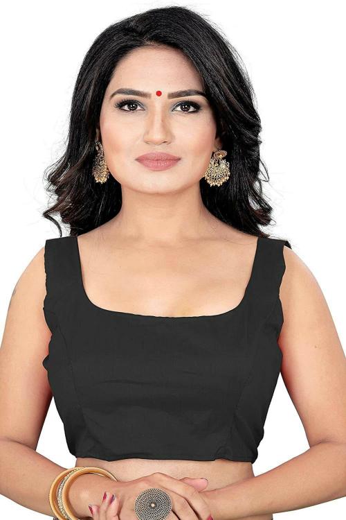 Buy Jay Pal Women Black Solid Art Silk Square Neck Blouse Online at Best Prices in India - JioMart.