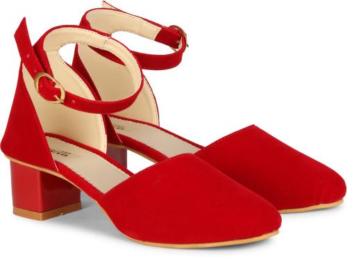 Buy DYMO's Trendy & Comfortable Red Heel Sandals For Women Online at ...