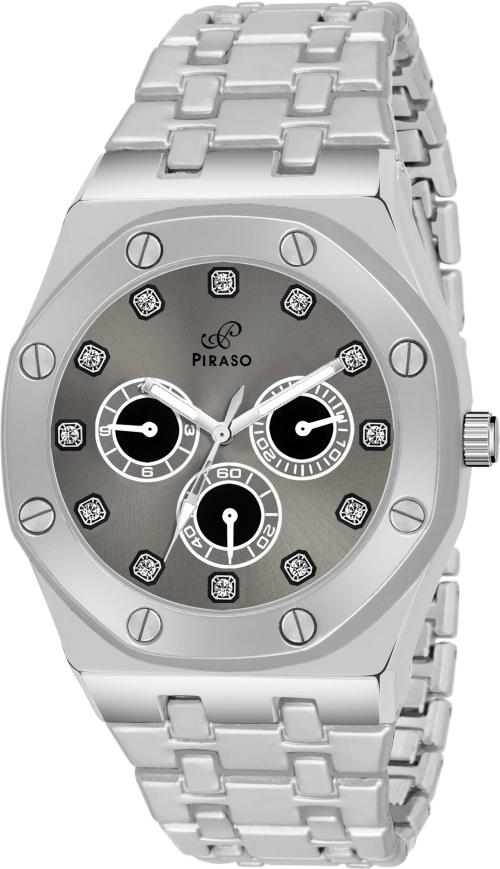 Buy Piraso New Look Silver Dial And Silver Chain Watch for Men Analog ...