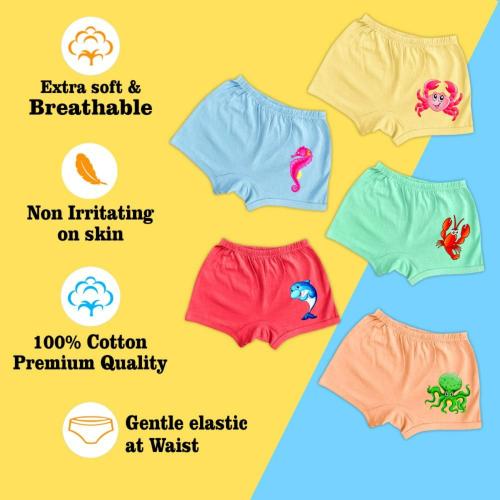 Jopo Bloomers for Girls - Sea Theme Combo Pack of 5 (themebloomer-Sea-4 ...