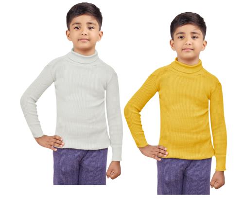 Buy IndiWeaves Boys Wool Warm High Neck Skivvy for Winter (Pack of 2 ...