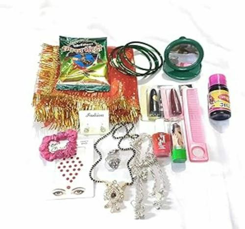 Buy BANITHANI Navratri Mata ka Shringar / Devi Pujan Samagri 16 items ...