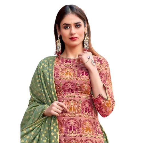 Buy MEEPAL Stunning Style: Rayon Kurti With Sharara And Dupatta - 3 ...
