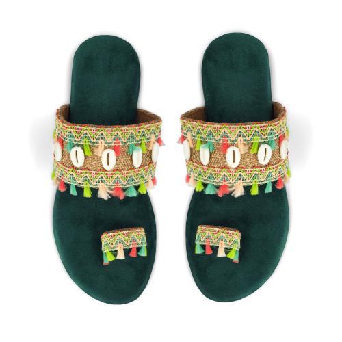 Buy Sayera Green Flat Sandal For Girls & Women Online at Best Prices in ...