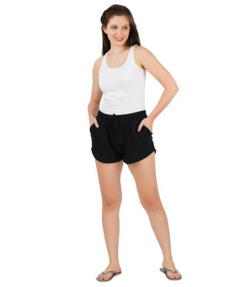 Buy Jocker Women Black Inner Elastic Regular Shorts (M) Online at Best ...