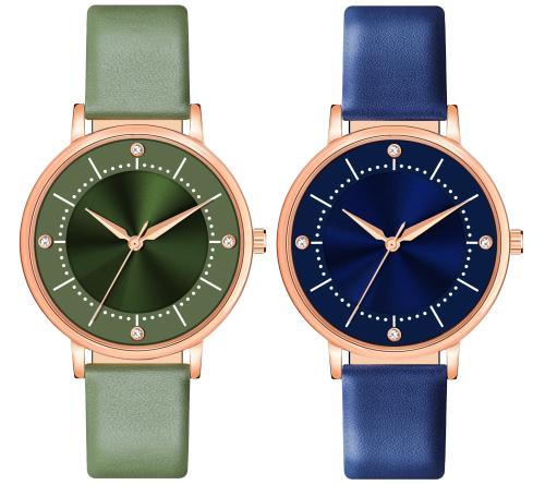 Buy Zabby Allen Green and Blue Leather Belt 513-515 Combo Analog Women ...