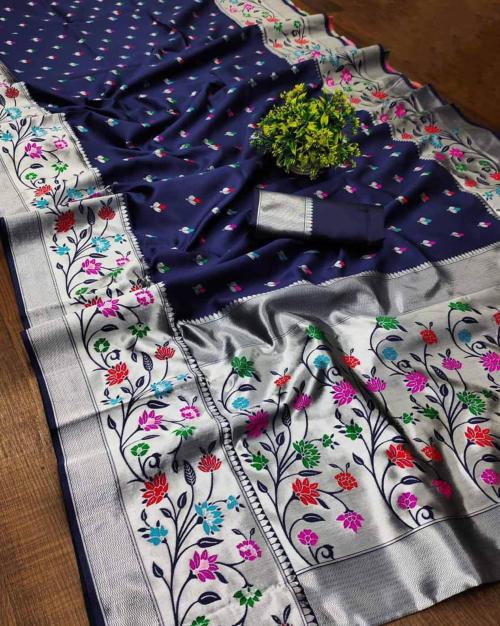 Buy DIVA'S CHOICE Women's Saree with Floral Border Online at Best ...