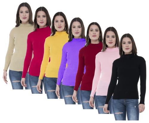 Buy IndiWeaves Women Woollen Warm Full Sleeves High Neck Skivvy (Pack ...