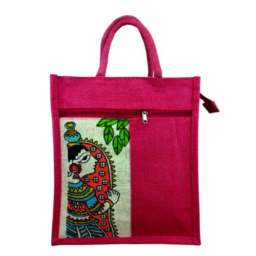 Buy Velitebags Jute Girl Print Lunch Bag ( RED ) Online at Best Prices ...