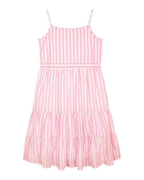Buy Budding Bees Girls Pink Lurex Striped A-Line Dress Online at Best Prices in India - JioMart.