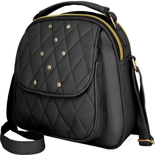 Buy Raez Black Pu Girls Sling Bags, Online at Best Prices in India ...