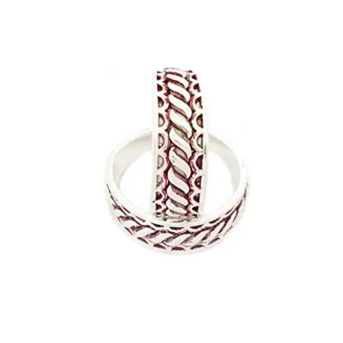Buy Premokshi 925 Criss-Cross Band Design Toe Rings in Pure 92.5 Sterling Silver for Women ...