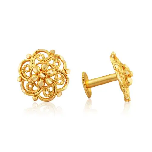 Buy Vighnaharta Traditional South Screw Back Alloy Gold and Micron ...