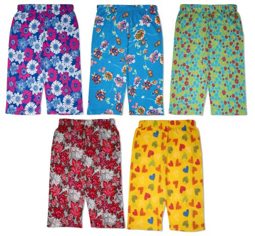 Buy GWA Girls All Over Print or 3/4th (Pack of 5) Online at Best Prices ...