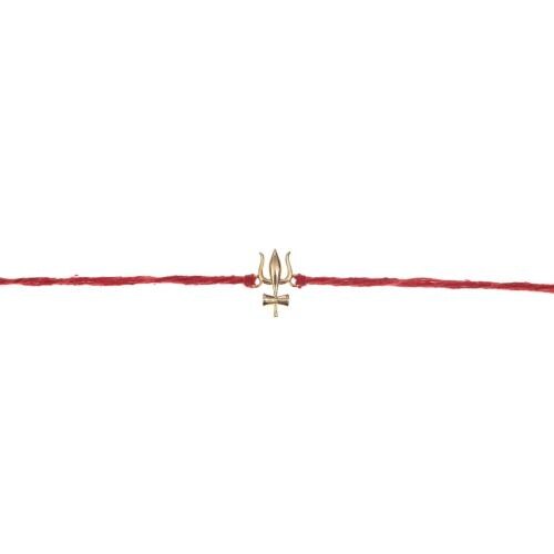 Buy Iski Uski Silver Trishul Bracelet Rakhi For Men Online at Best ...