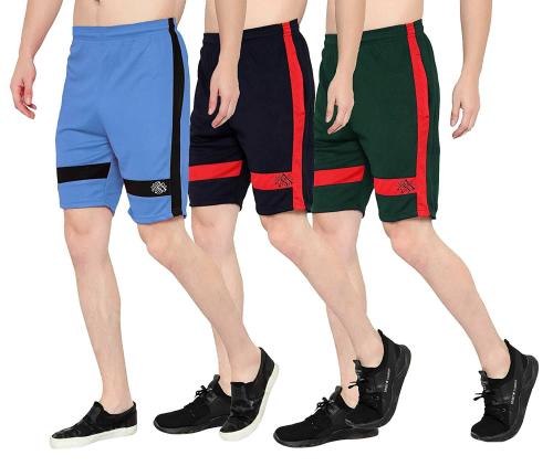 Buy Oora Men Blue, Black, Green Pack Of 3 Shorts Online at Best Prices ...