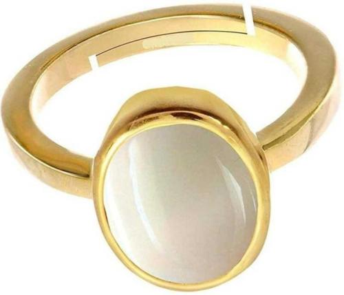 Buy Chopra Gems & Jewellery Gold Plated Brass Moti Gemstone Ring ...