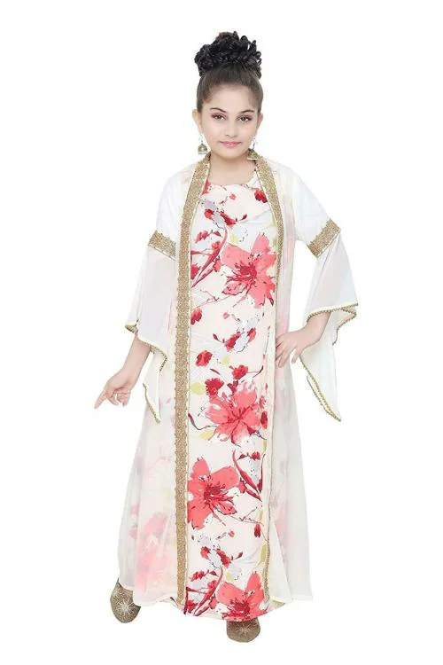 Buy Maxim Creation Girls Multicolor Hand Embroidered Polyester Cardigan ...