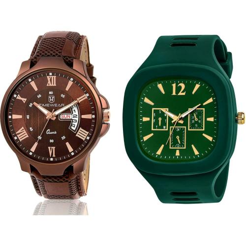Buy WATCHVERSE Analog Watch - For Men BROWN PATTA AND GREEN R3 Online ...