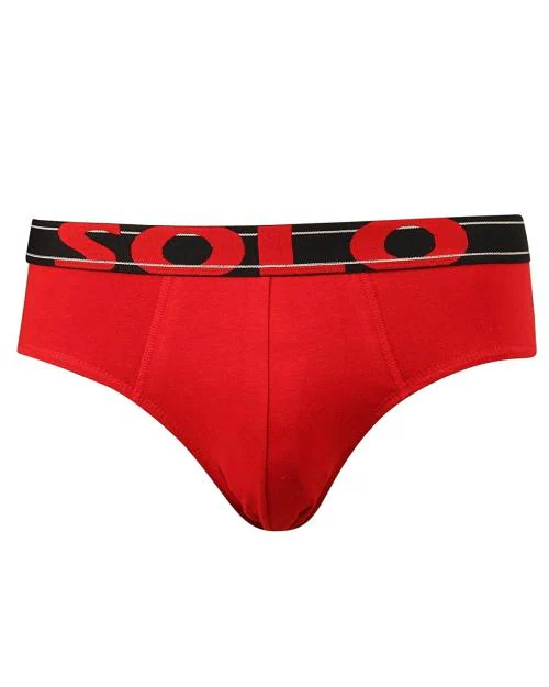 Buy SOLO Black Solid Cotton Ultra Soft Modern Stretch Classic Brief ...
