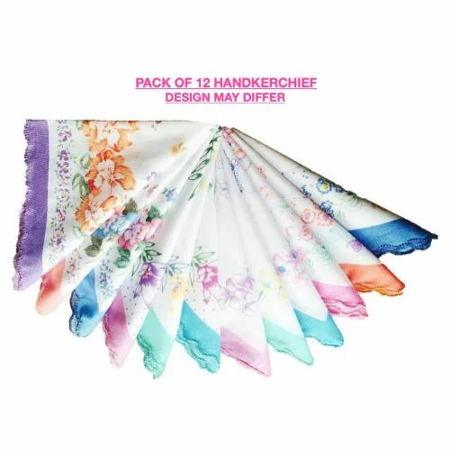 Buy BADLOOK LADIES & GIRLS COTTON HANKY WITH BEAUTIFULL FLOWER PRINT ...