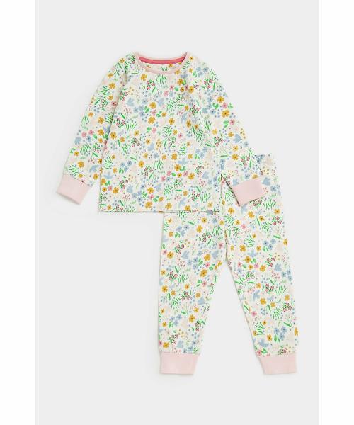 Buy Mothercare Girls Full Sleeves Pyjama Set Floral All Over Print ...