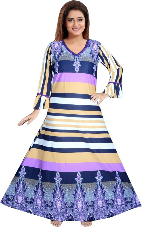 Buy Pursa Multicolor Sarina Printed Nighty, XL (Pack of 1) Online at ...