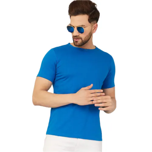 Buy Royal Blue - 2XL Solid Plane Stylis T shirt For Men TeesTheDay ...