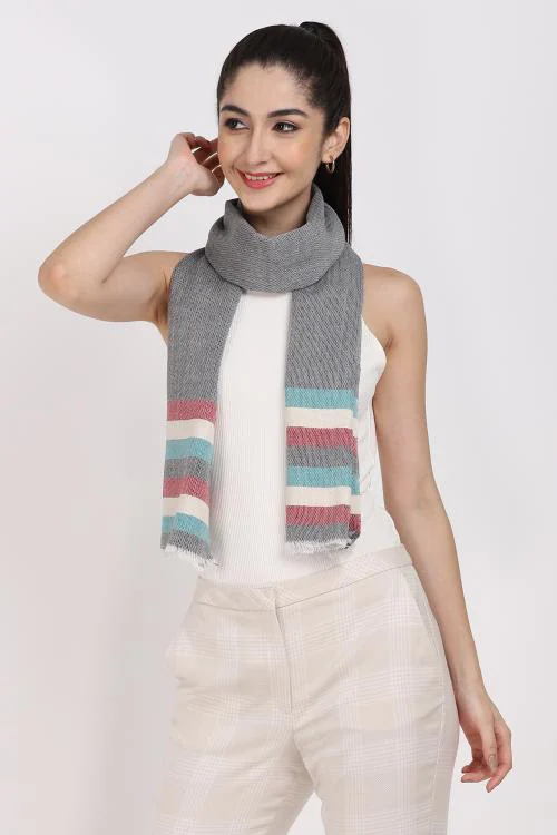 Buy Cashmere Craft New Designer Striped Printed Scarf/stole for Women ...