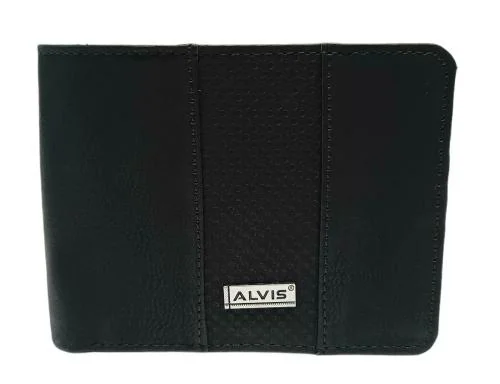 Buy ALVIS Men Black Faux Leather Wallet Online at Best Prices in India ...