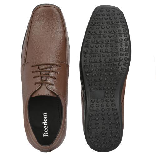 Buy Reedom Shoes Mild Leather comfortable Brown Formal Shoes Online at ...