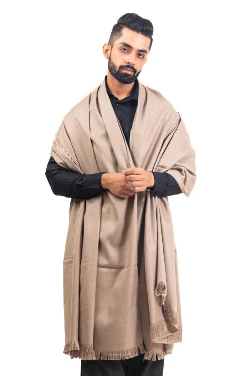 Buy BAISA Men Beige Solid Wool Shawls Online at Best Prices in India - JioMart.