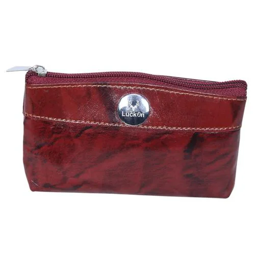 Buy LuckOn Maroon Leather Hand Coin Purse Online at Best Prices in ...