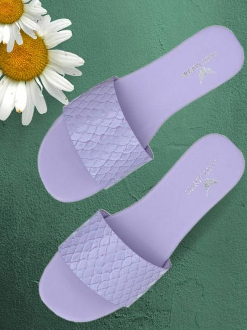 Buy Aady Austin Lavender Open Toe Slider Flats for women Online at Best ...