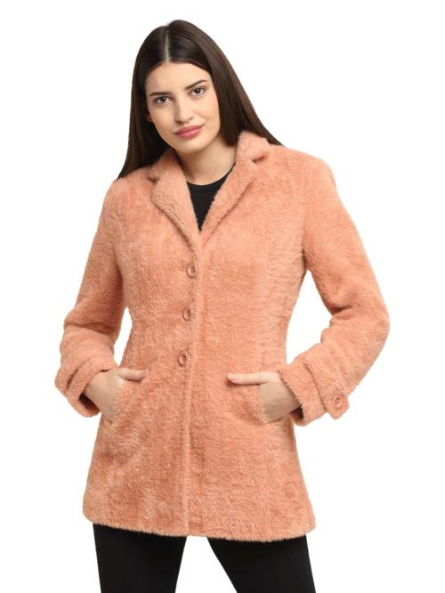 Buy Global Republic Women Brown Solid Polyester Coat 145C Online at ...