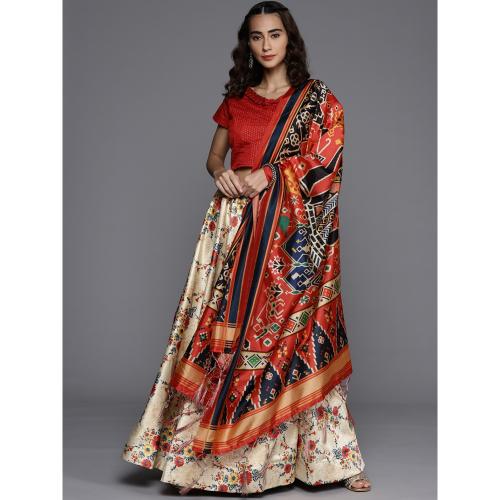 Buy Kahiraa Wholetex Digital Print Ethnic Motif Lehenga Chaniya Choli ...
