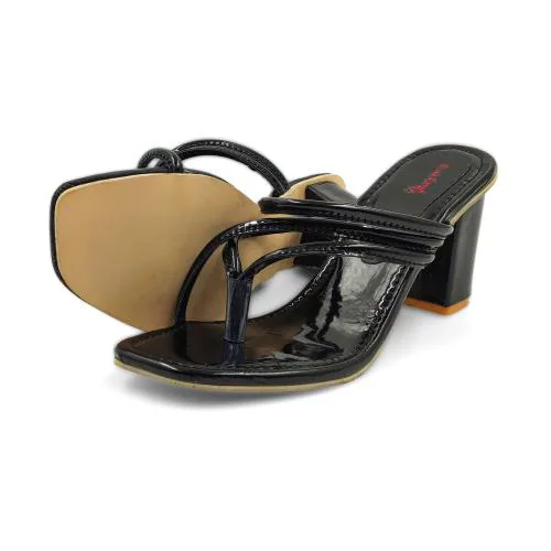 Buy Sayera String Women Black Heel Sandals Online at Best Prices in ...