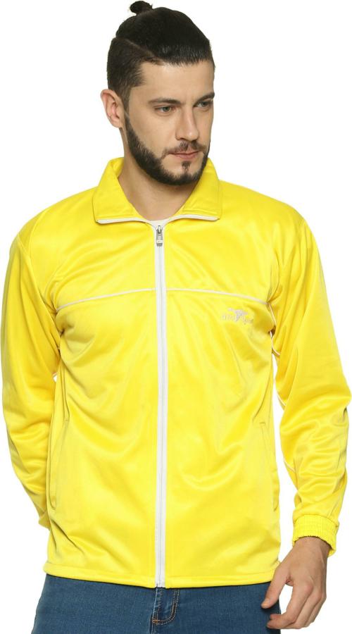 Buy HPS Sports Men Yellow Polyester Solid Jacket (M) Online at Best ...