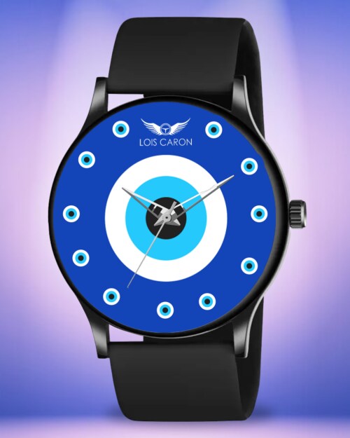 Buy LOIS CARON LCS-8822 Nazarbattu Watch With Long Lasting Black ...