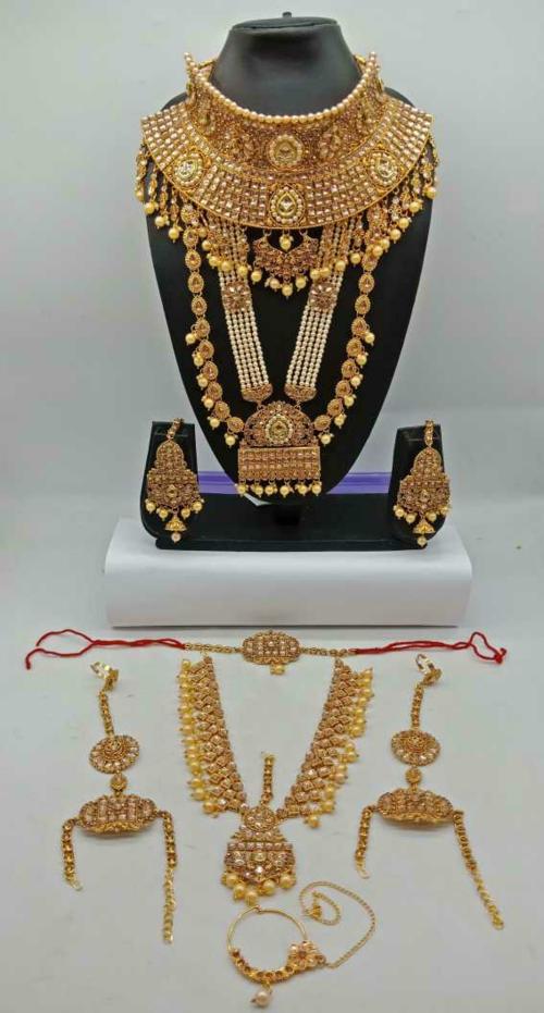 Buy Aashish Imitation Alloy Gold Jewel Set For Girls, Women Online at ...