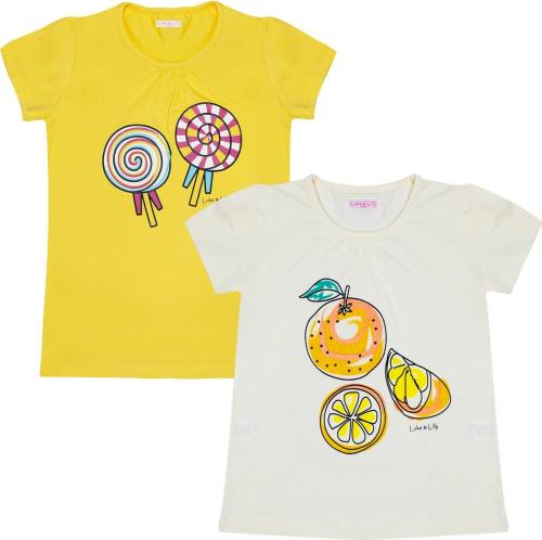 Buy Luke and Lilly pack of 2 Girls Half Sleeve Tshirt Online at Best ...