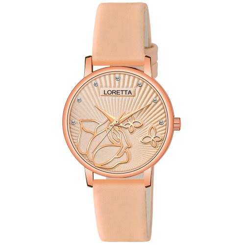 Buy LORETTA Trending Peach Slim Belt Analog Watch For Girls & Women ...