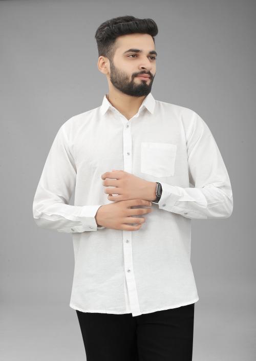 Buy FILOSE JEANS Mens Wear Pure Cotton White Color Shirt Online at Best ...